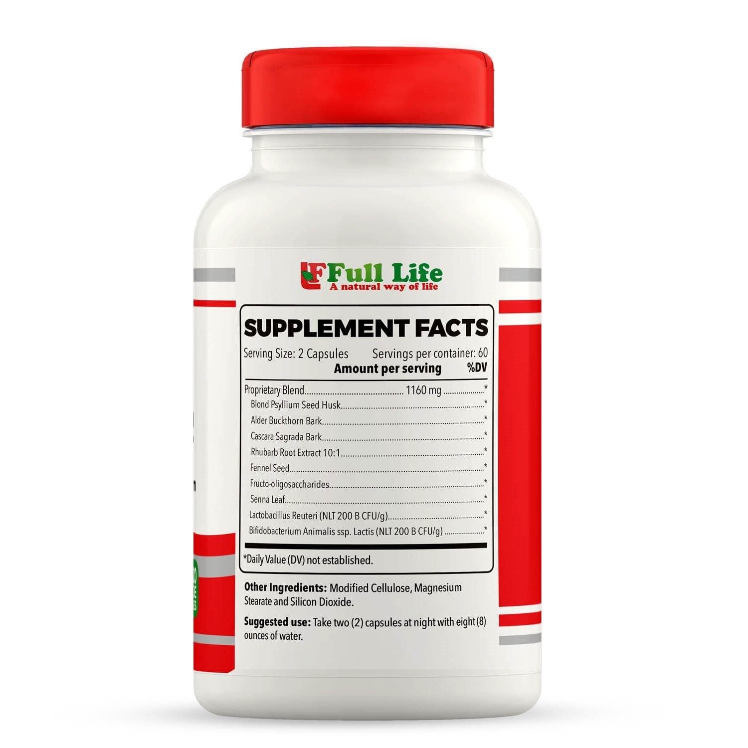 Colon Cleanse Pill - 120 Veggie Capsules | Full Life Direct