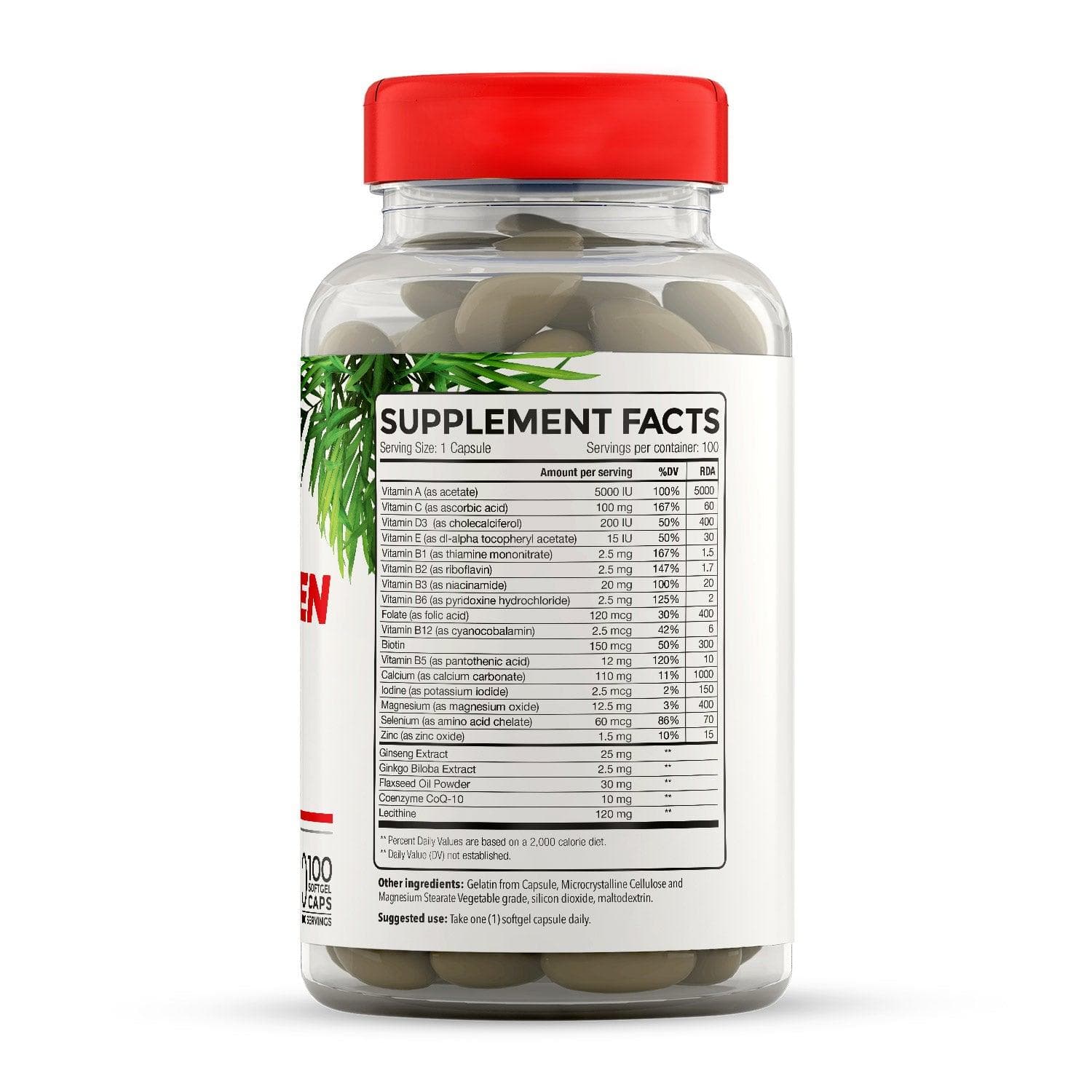 Multivitamin Capsule For Men - 100 Capsules | Full Life Direct